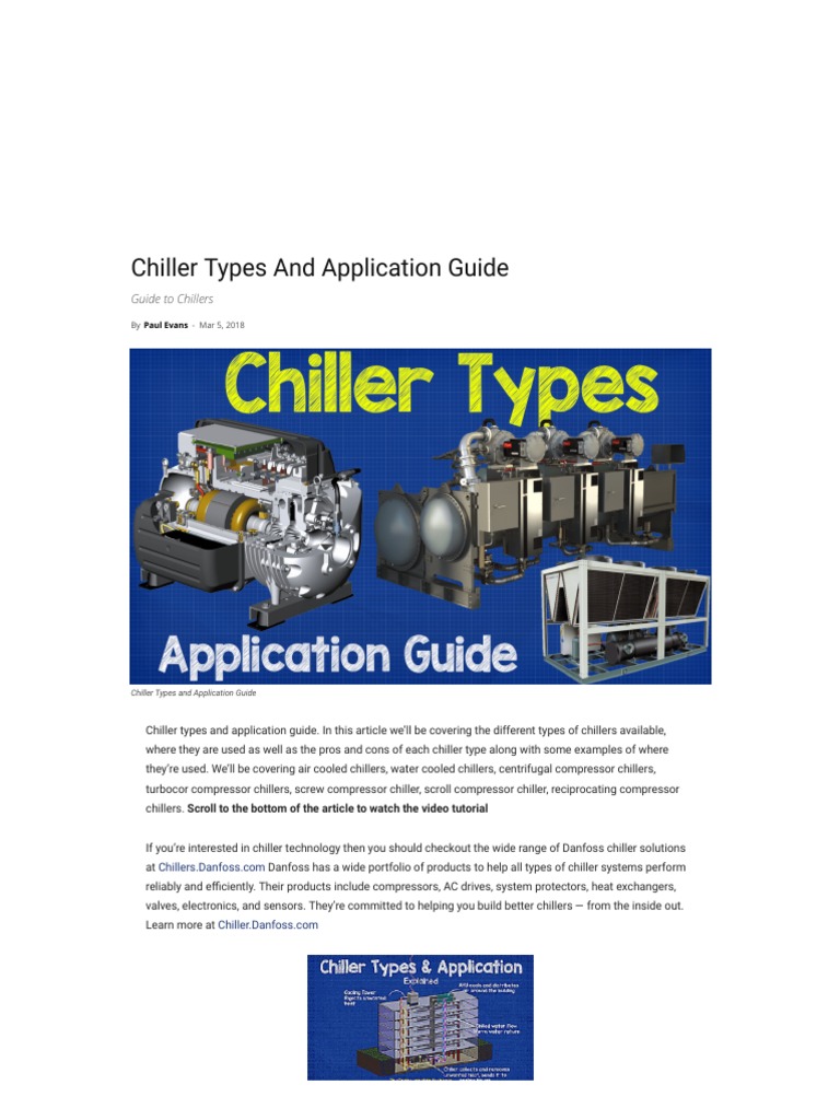 Chiller Types and Application Guide - The Engineering Mindset | PDF ...