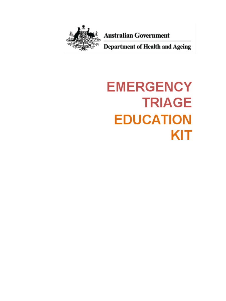 Emergency Triage: Education KIT | Emergency Department | Evidence Based ...