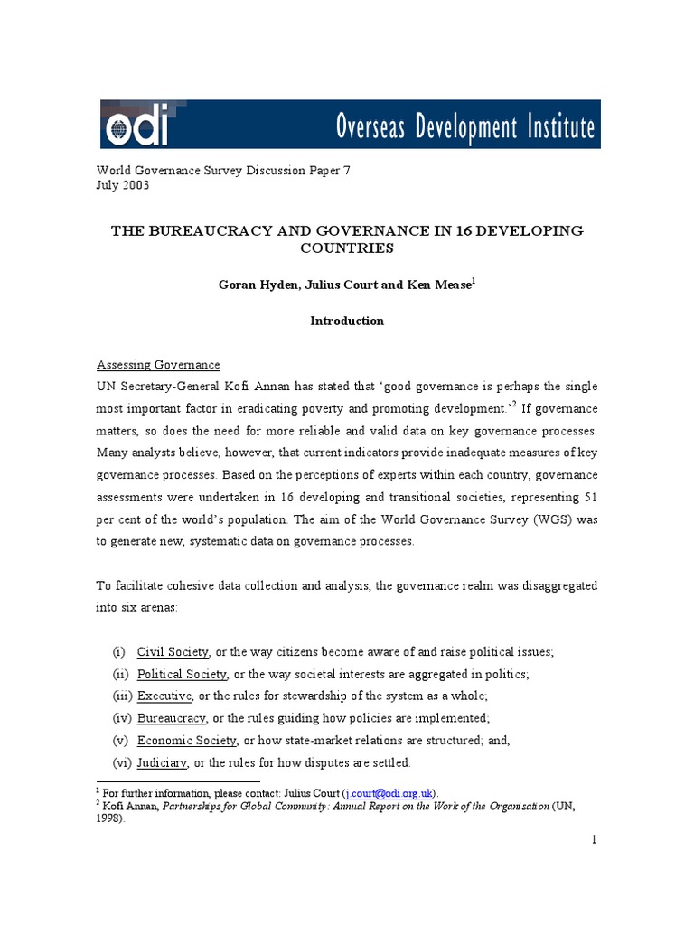 Bureaucracy - Third Word Countries | PDF | Governance | Civil Service