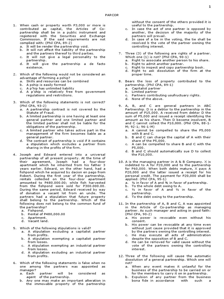 Rights, Obligations, and Dissolution of Partnerships | PDF | Partnership | Assignment (Law)