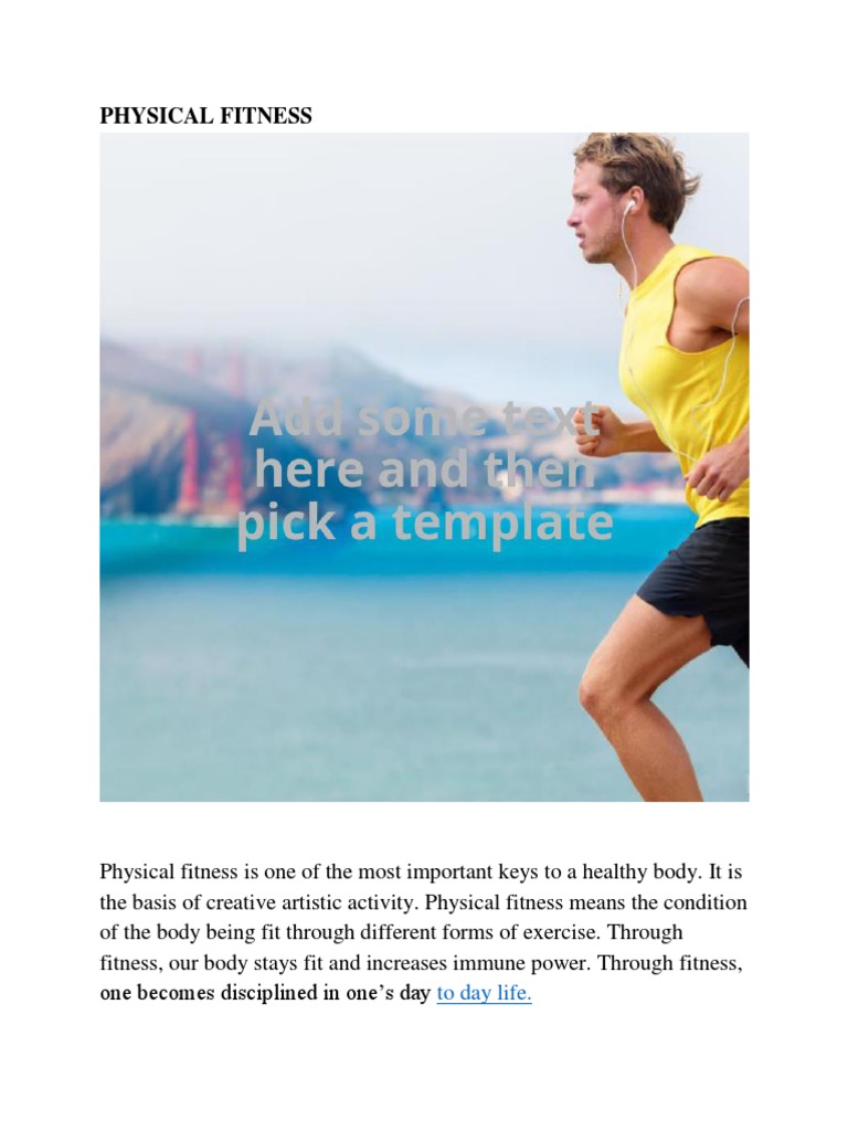 Physical Fitness | PDF | Physical Fitness | Diet (Nutrition)