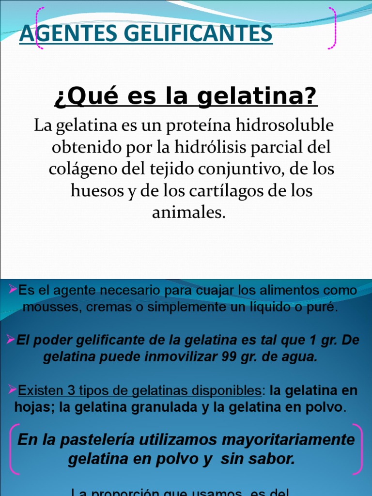 Agentes Gelificantes | PDF | Gelatina | Agar