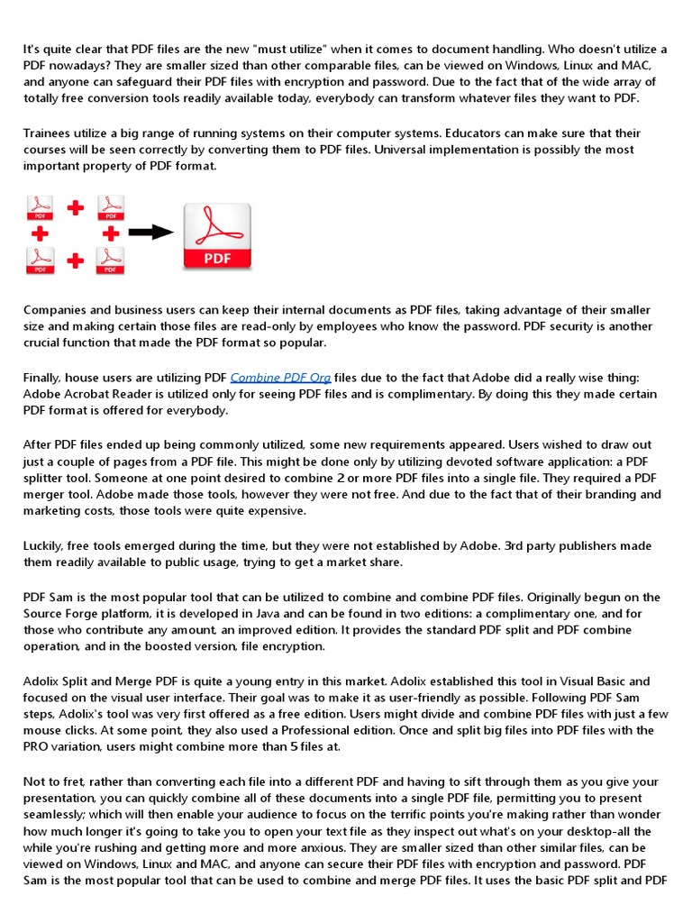 362160an Easy Way To Combine PDF Files | PDF | Computer File | Software