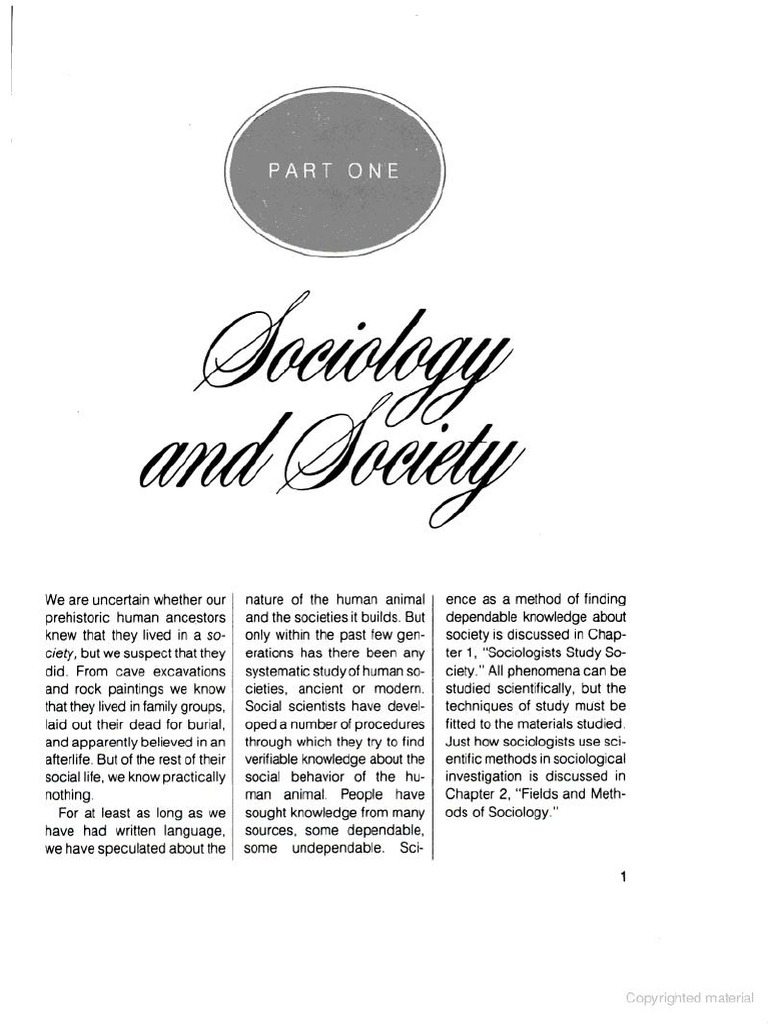 Sociology and Society (Horton & Hunt) PDF | PDF