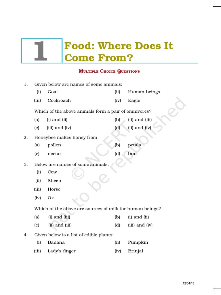 Where Food Originates | PDF | Flowers | Honey Bee