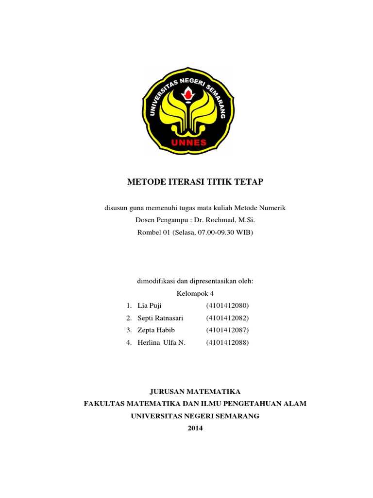 Metode Iterasi Titik Tetap | PDF