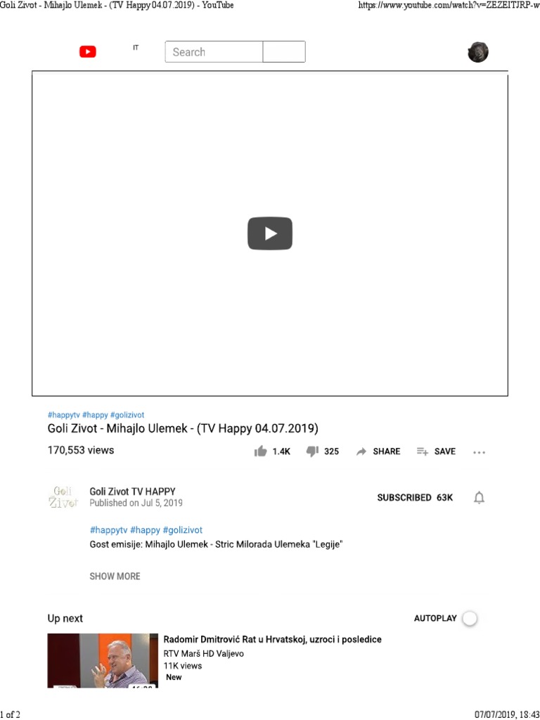 Goli Zivot: Mihajlo Ulemek Interview | PDF | Lifestyle