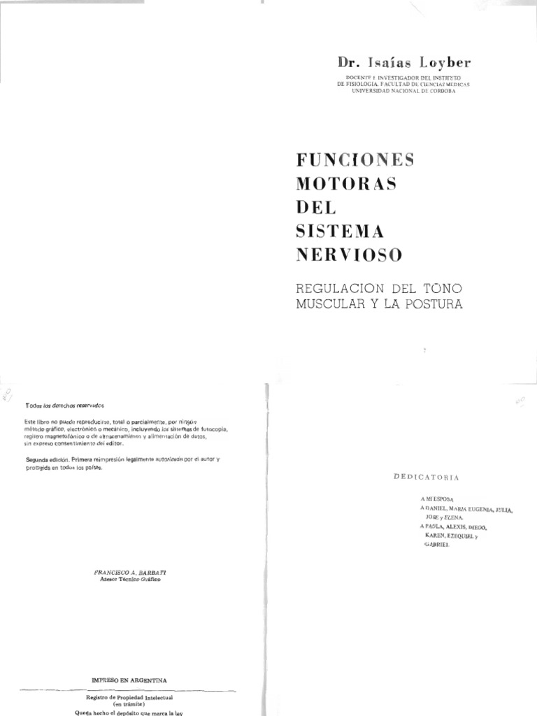 Funciones Motoras Del Sistema Nervioso | PDF