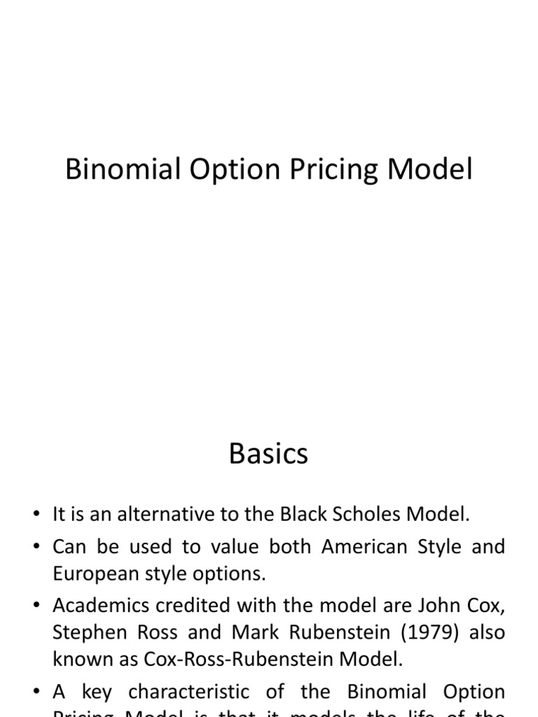 Binomial Option Pricing Model | PDF | Mathematical Finance | Option ...