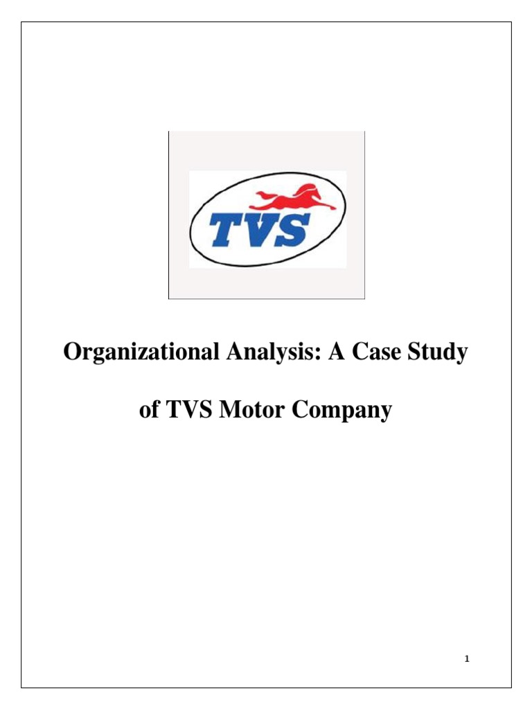 TVS Motor Company: Organizational Analysis | PDF | Economies | Business