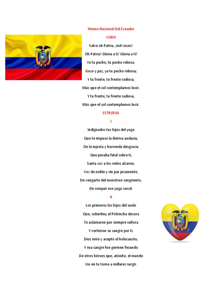 Himno Nacional Del Ecuador | Canciones patrióticas | Musica Sudamericana