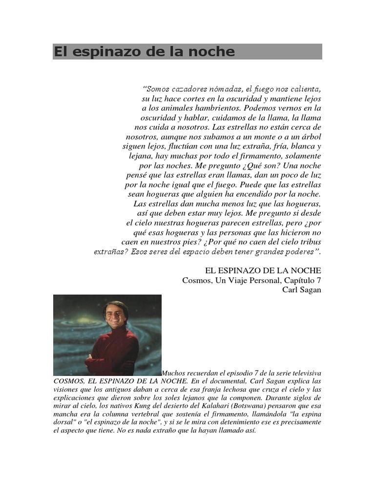 El Espinazo de La Noche | PDF | Vía láctea | Estrellas El Espinazo de La Noche | PDF | Vía láctea | Estrellas