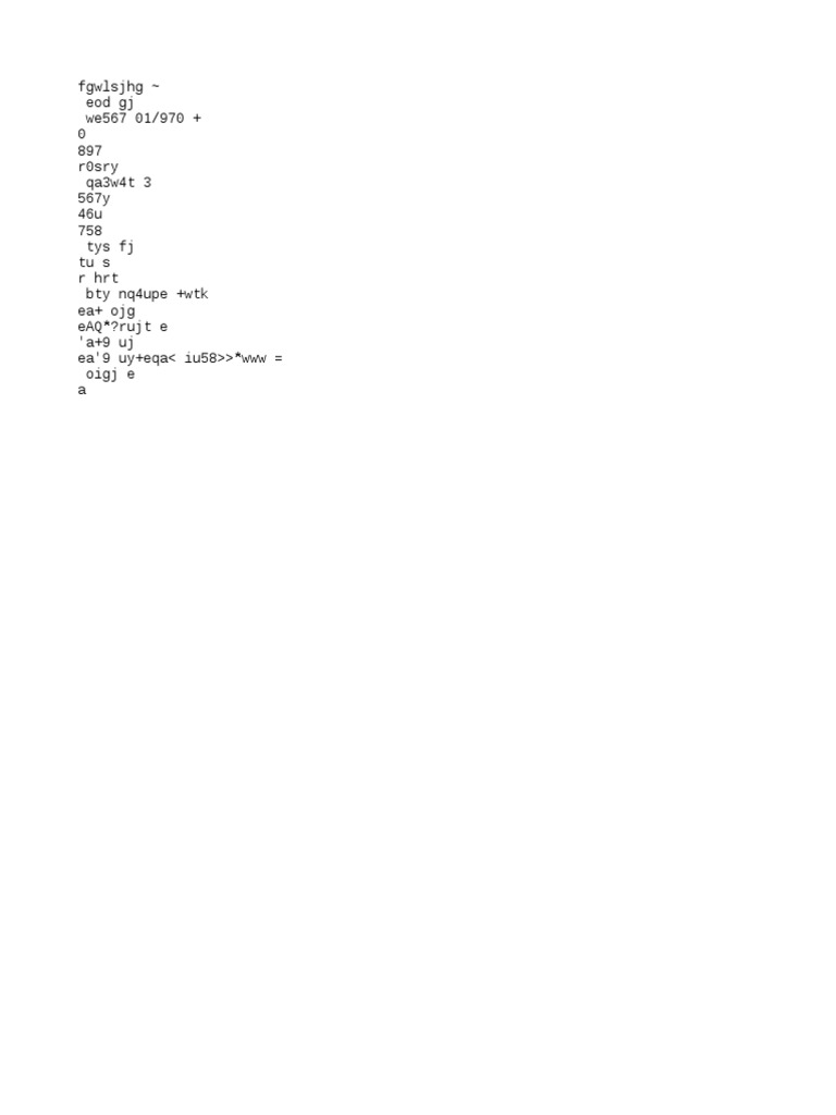 FGWLSJHG Eod GJ We567 01/970 + 0 897 R0sry Qa3w4t 3 567y 46u 758 Tys FJ ...
