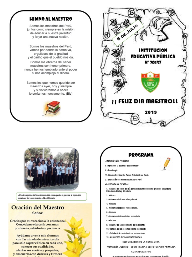 Programa Dia Del Maestro | PDF