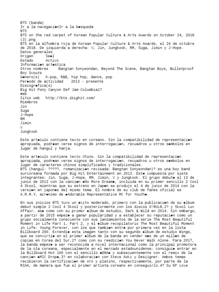 Debut de BTS: 13 de junio de 2013 | PDF | Industria de la música ...