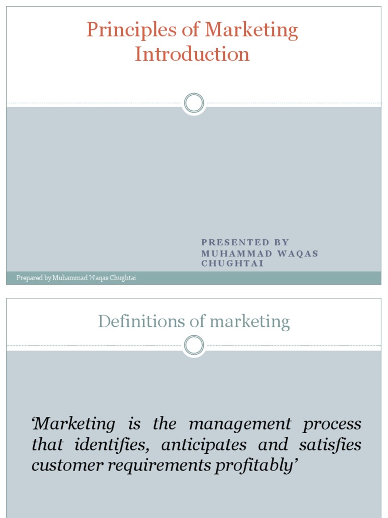 Principles of Marketing Guide | PDF | Finance & Money Management | Self ...