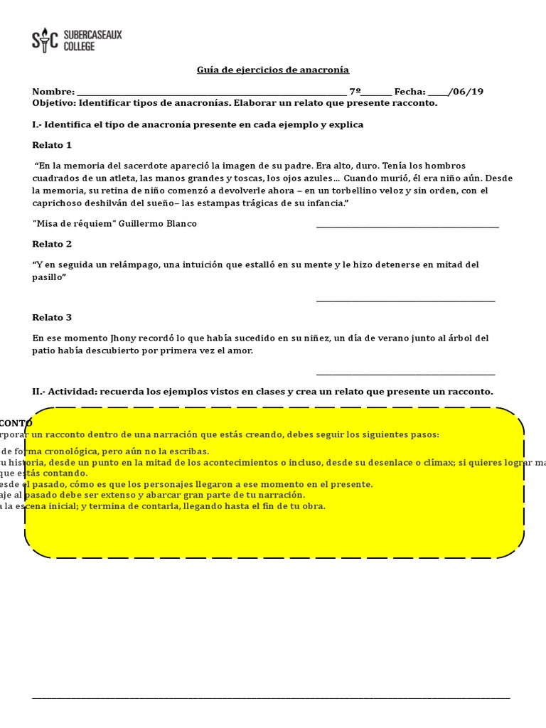 Guia de Ejercicios de Anacronia | PDF