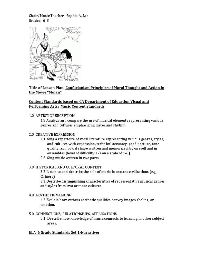 Lesson Plan For Mulan | PDF | Genre | Cognition
