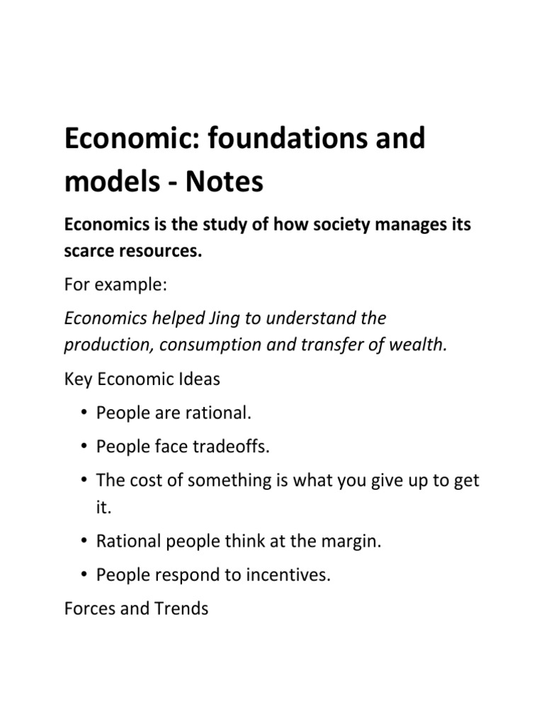 Economics For Managers - Notes-3 | PDF | Economics | Comparative Advantage