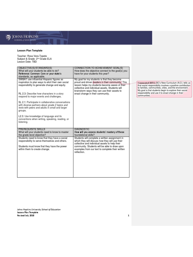 Lesson Plan Template: Texts With Peers and Adults in Small and Larger ...