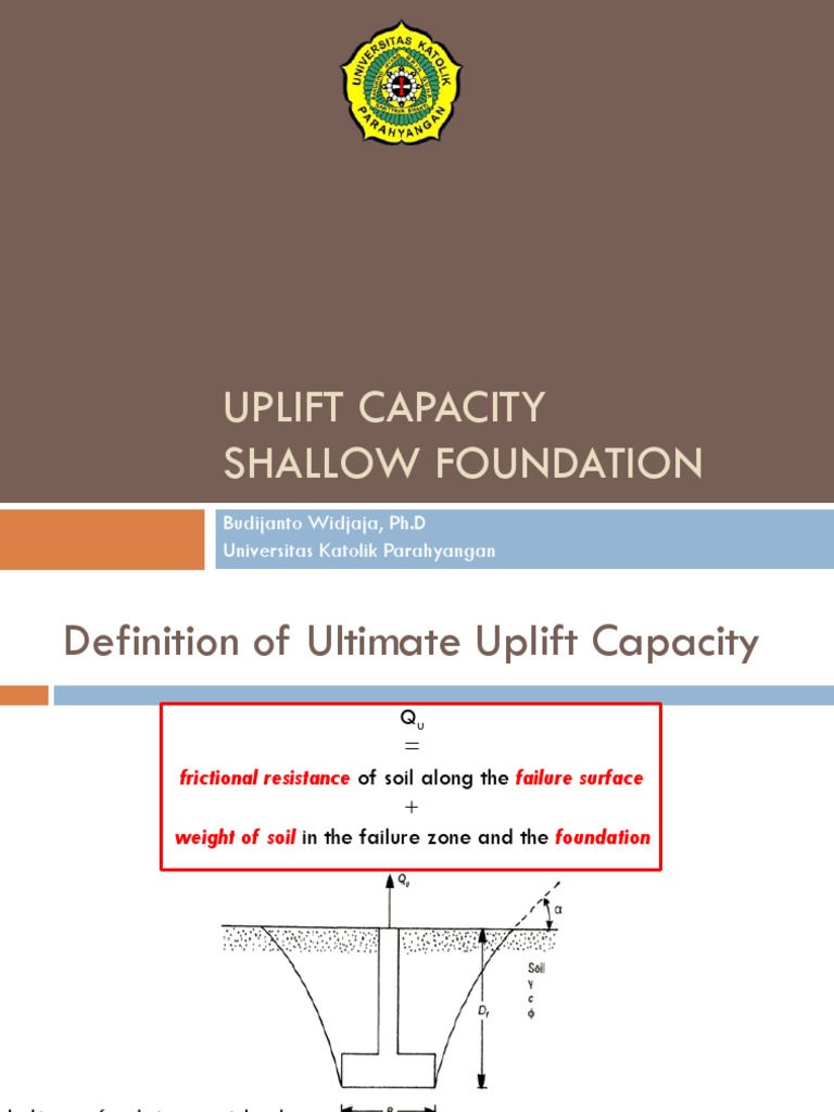 Uplift Capacity | PDF | Soil | Physics