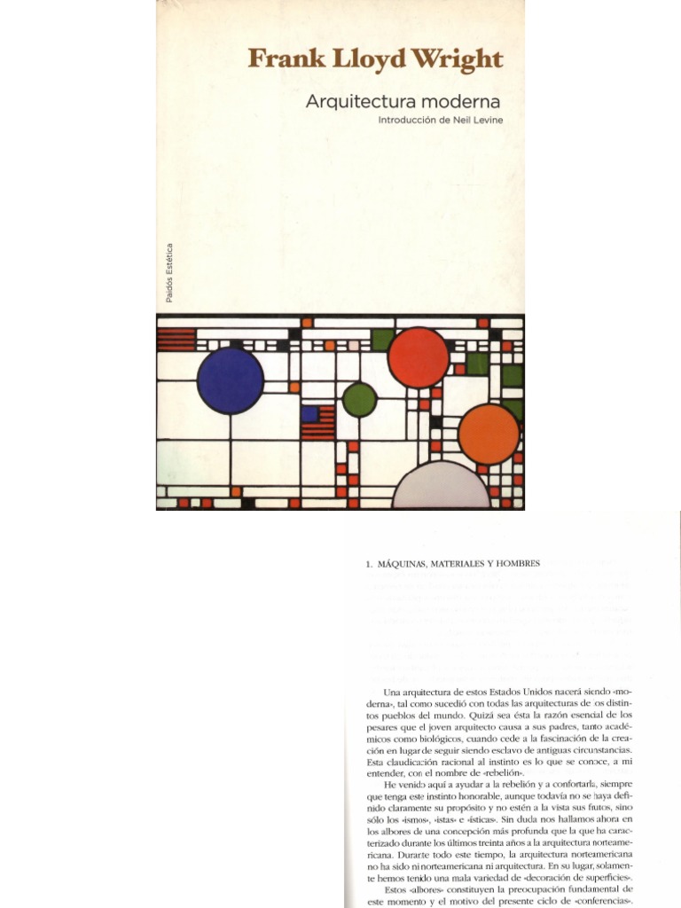 Arquitectura Moderna F.L.W. - Introduccion de Neil Levine | PDF
