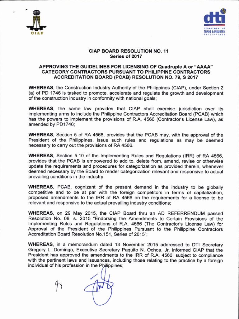 Guidelines for Quadruple A Contractors | PDF | Government | Government ...