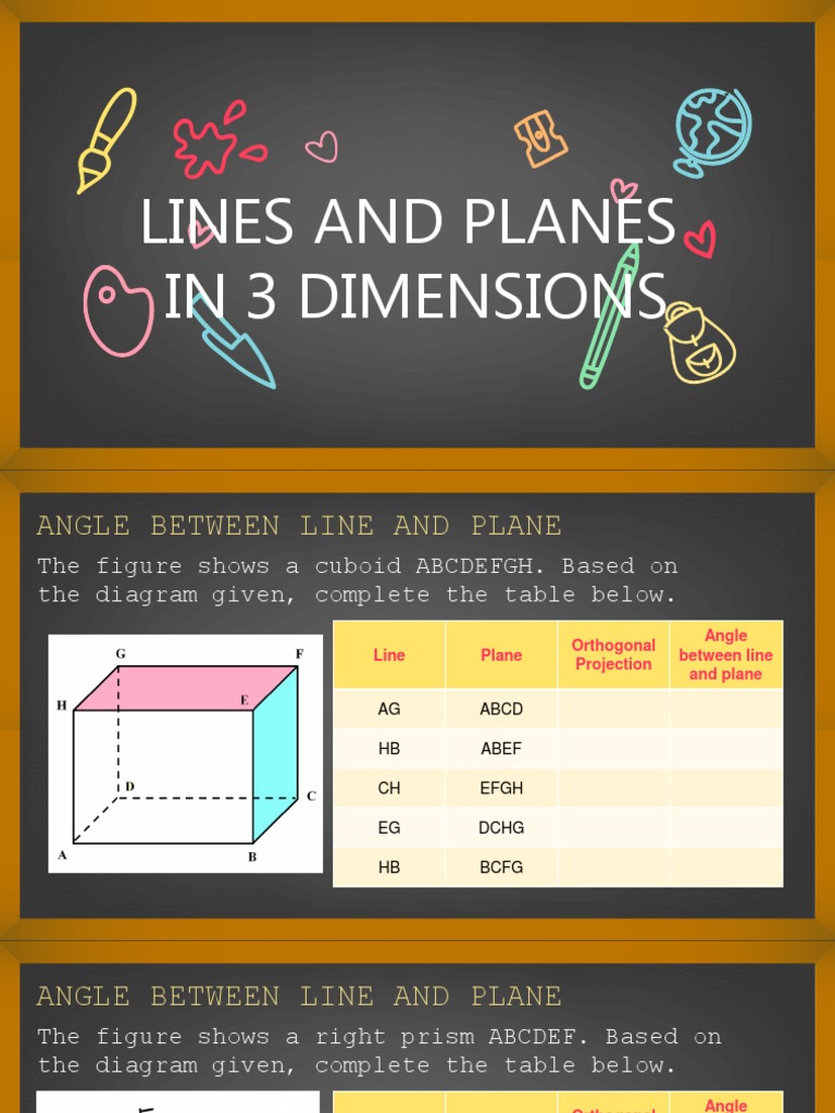 Angles Between Lines and Planes in 3D | PDF | Polytopes | Triangle Geometry