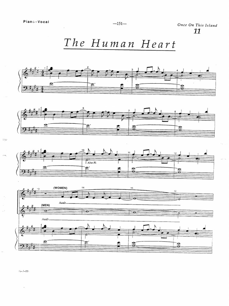 The Human Heart - Once On This Island | PDF