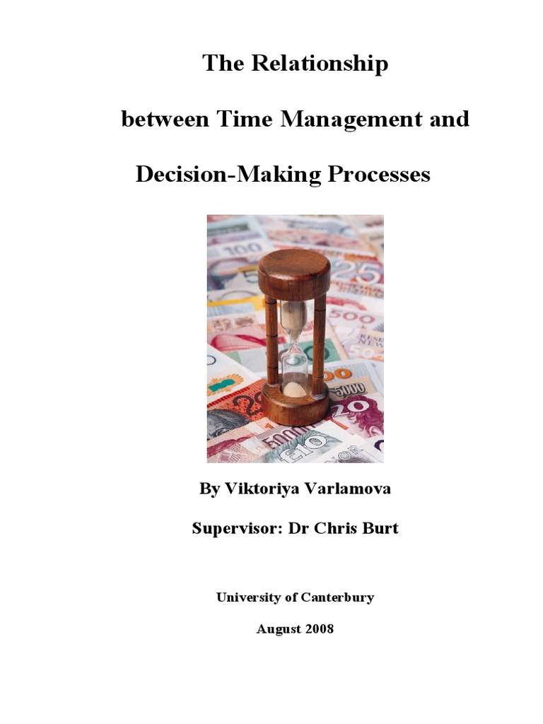 Time & Relationship | PDF | Decision Making | Time Management