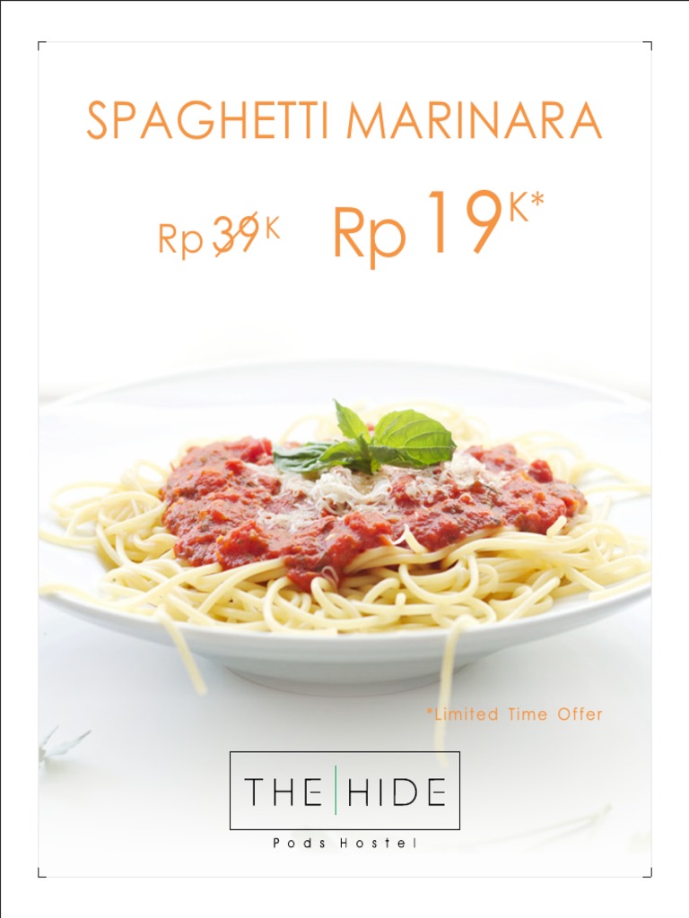 Spaghetti Marinara Promotion Poster | PDF