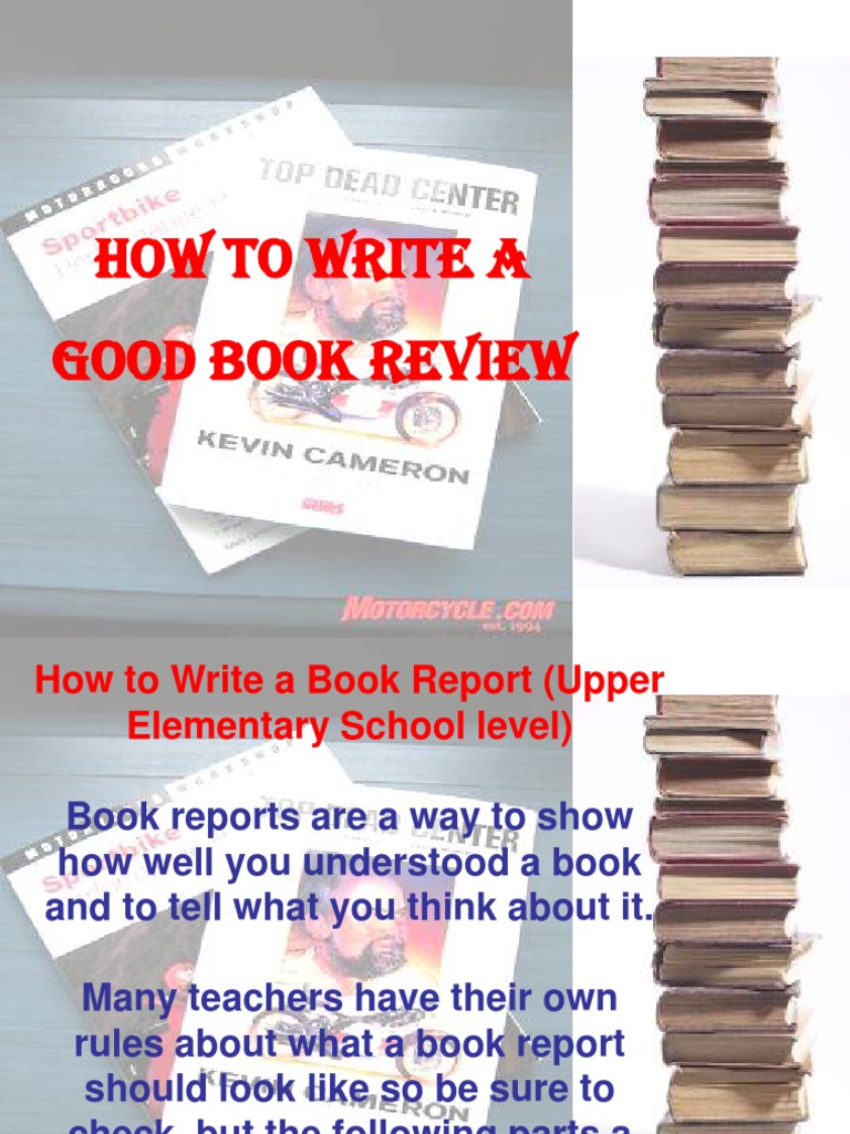 How To Write A GOOD Book Review | PDF