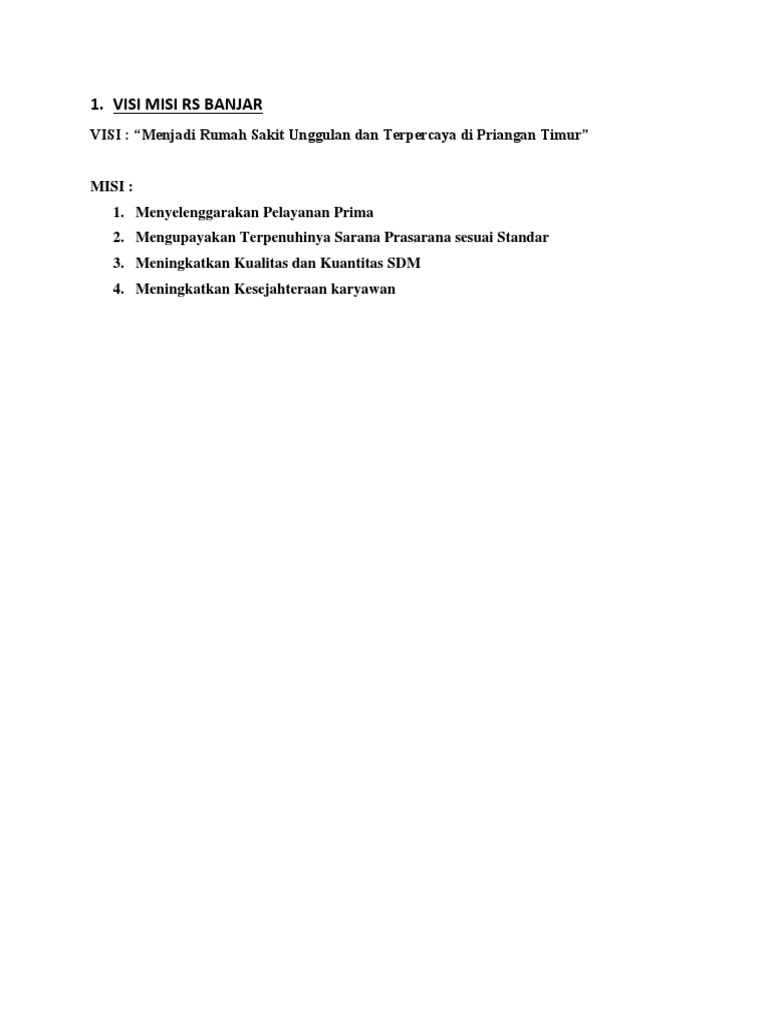 Visi Misi Rs | PDF