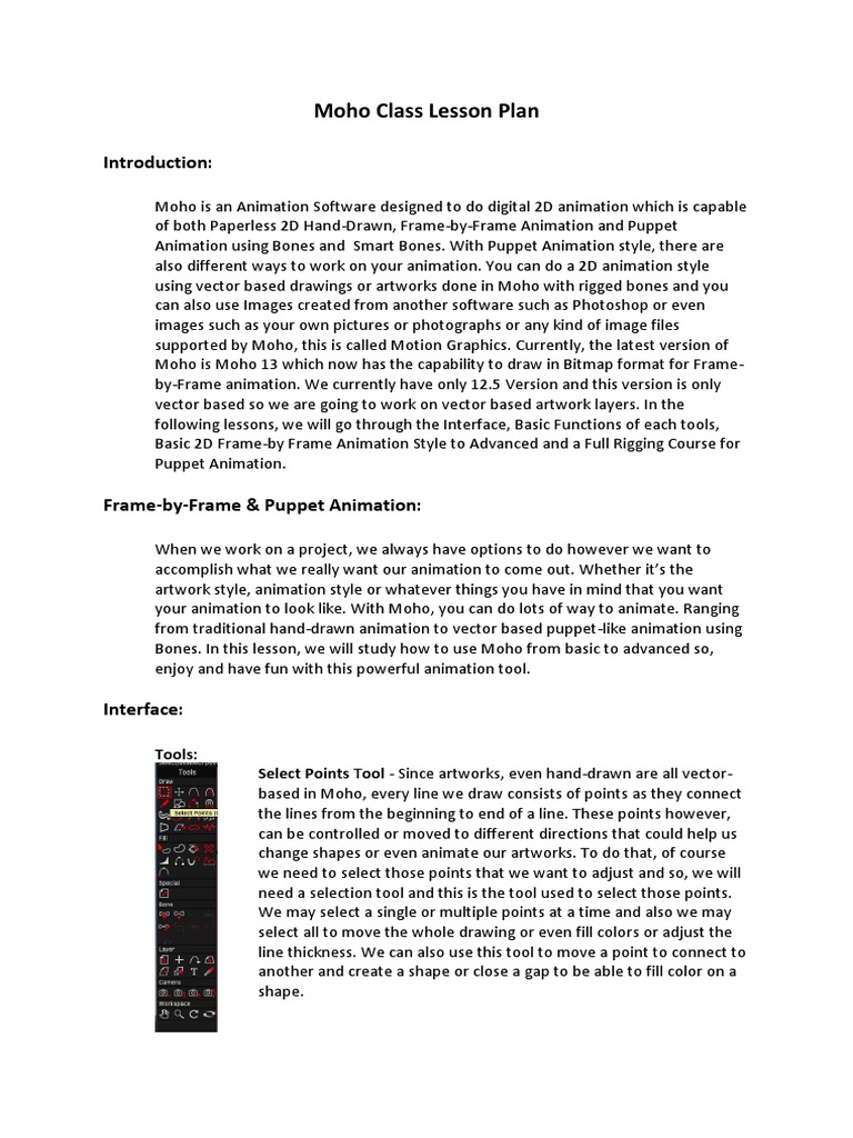 Moho Class Lesson Plan: Tools: Select Points Tool - Since Artworks ...