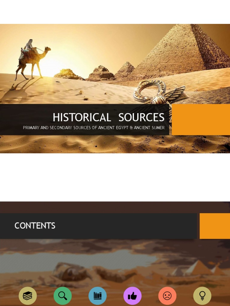 Historical Sources: Primary and Secondary Sources of Ancient Egypt ...