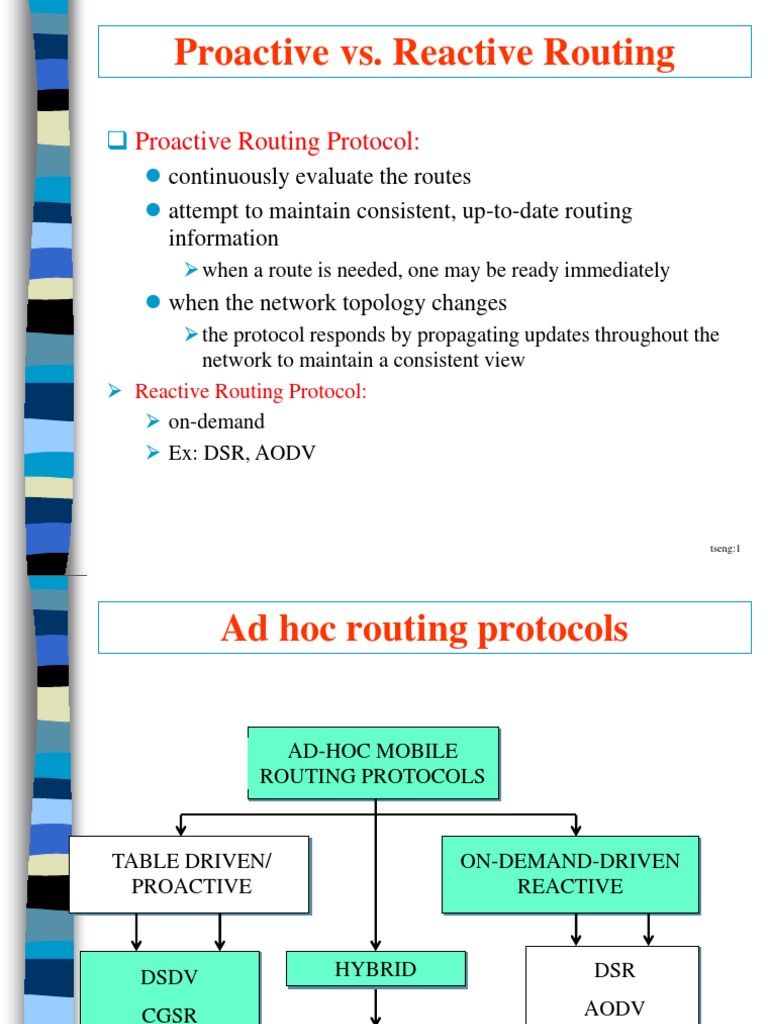 Proactive vs. Reactive Routing | Download Free PDF | Routing | Wireless ...