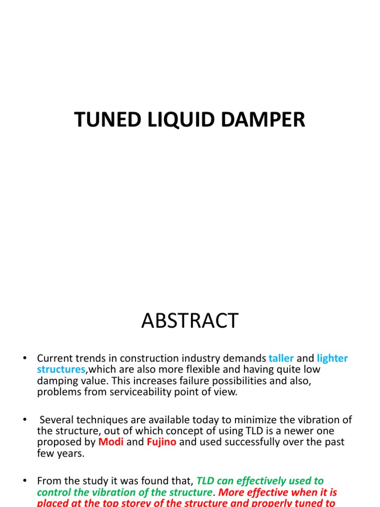 Tuned Liquid Damper | PDF