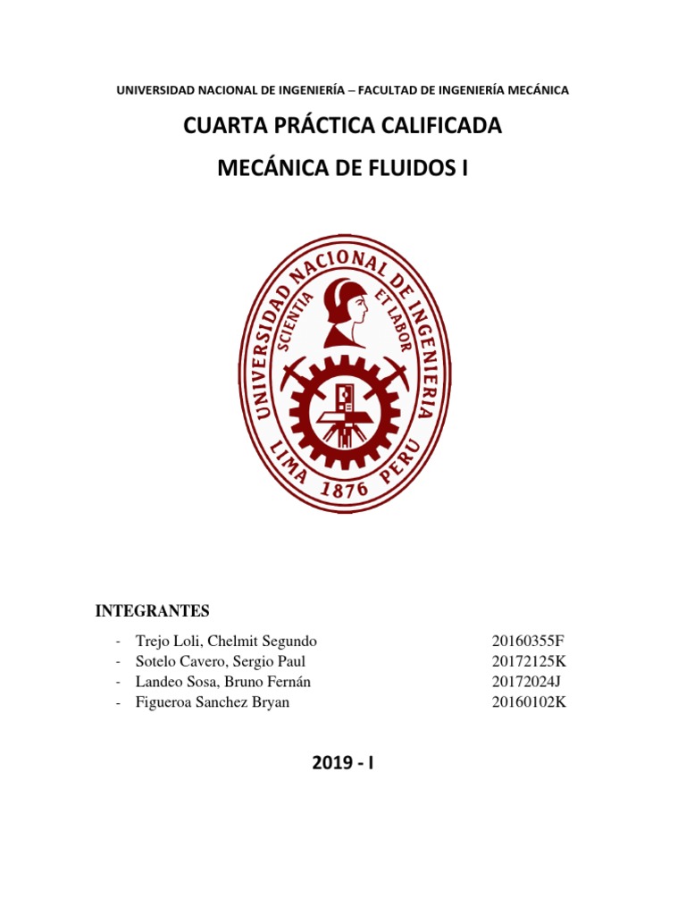 Fluidos Pc4 Final | PDF | Viscosidad | Masa