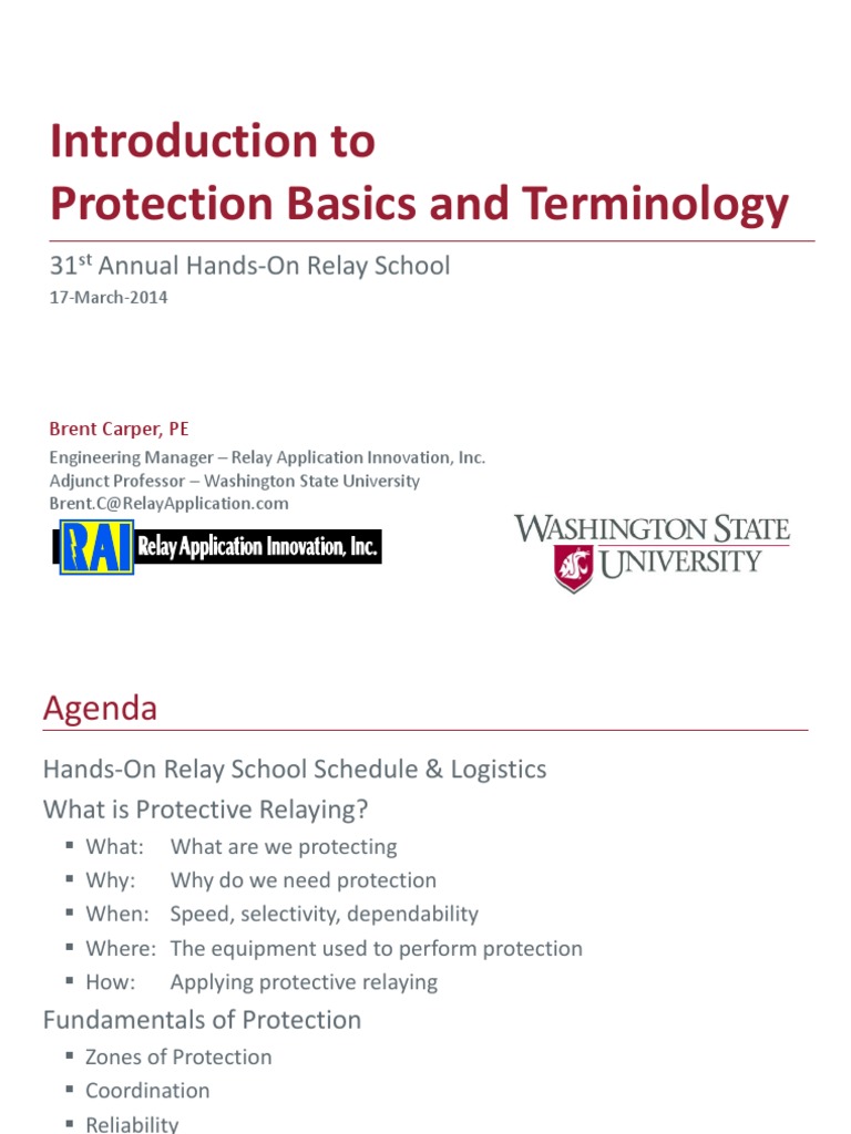 Introduction To Protection Basics | PDF | Relay | Power Engineering