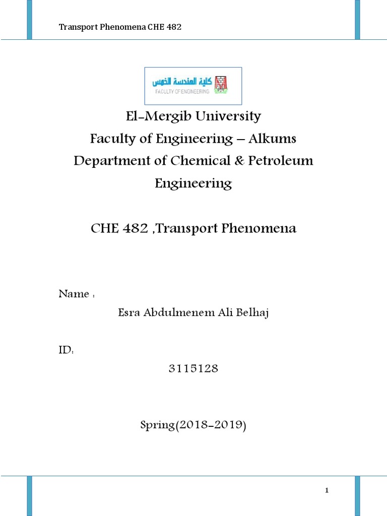 El-Mergib University Faculty of Engineering - Alkums Department of ...
