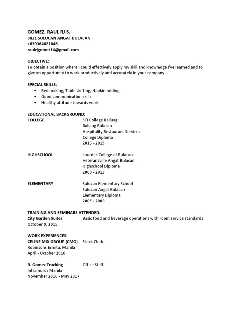 RJ Resume | PDF | Wellness