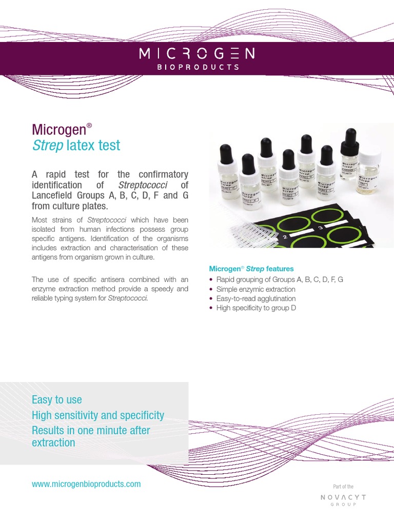 Brochure Strep Latex Test M47CE | PDF | Antibody | Streptococcus