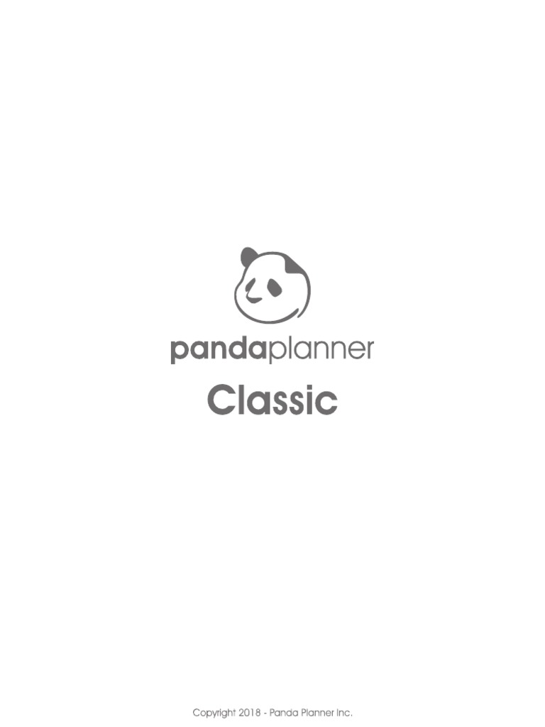 Panda Planner Print at Home | PDF