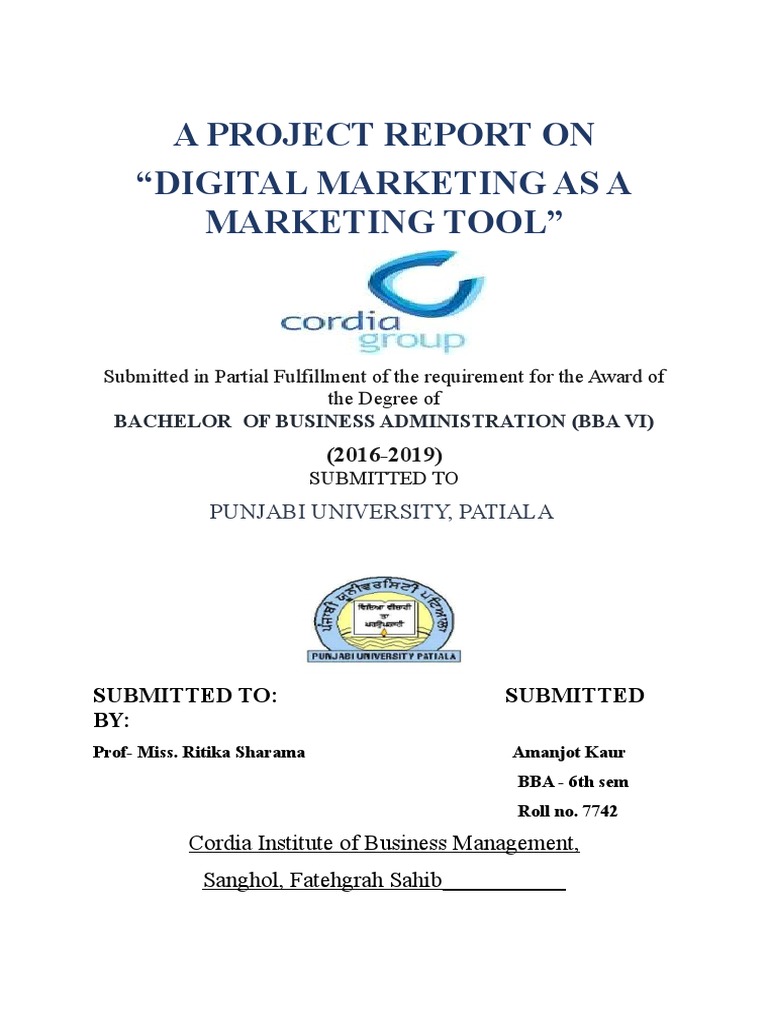 Final Project On Digital Marketing | PDF | Online Advertising ...