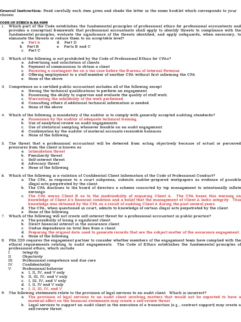 Audit Theory Reviewer | PDF | Auditor's Report | Internal Control