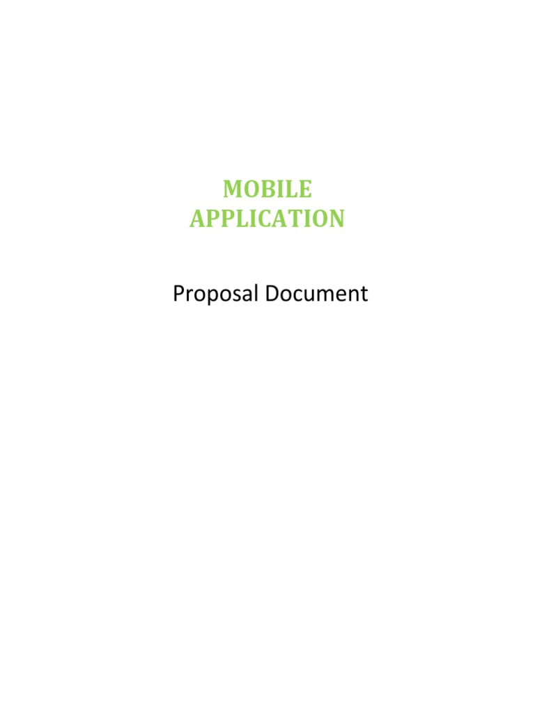 Proposal Mobile App Developement | PDF | Instant Messaging | Mobile App