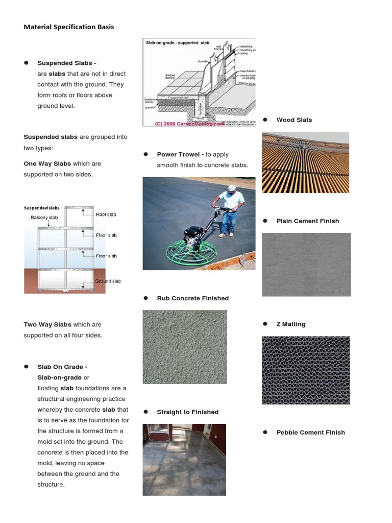 Material Specifications Overview | PDF | Pipe (Fluid Conveyance) | Concrete