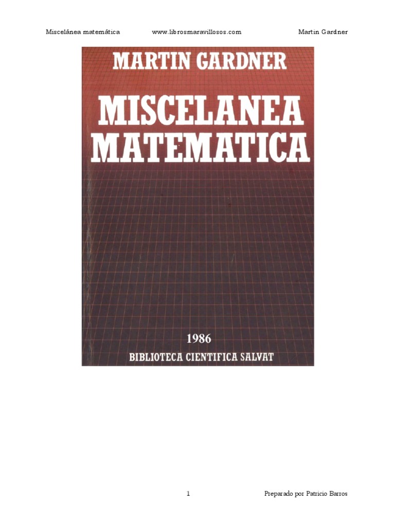 Miscelanea Matematica - Martin Gardner | PDF | Topología | Espacio