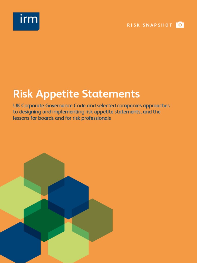 Risk Appetite Statements | PDF | Risk Management | Internal Control
