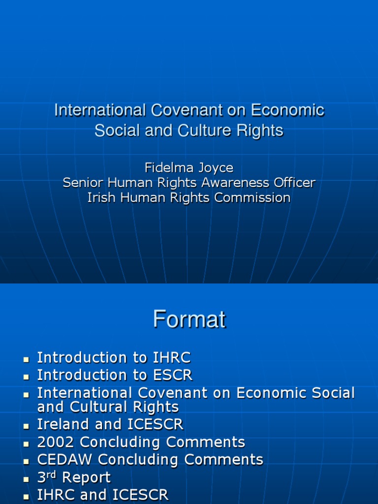 Ireland's Role in ICESCR Compliance | PDF | Human Rights | Justice